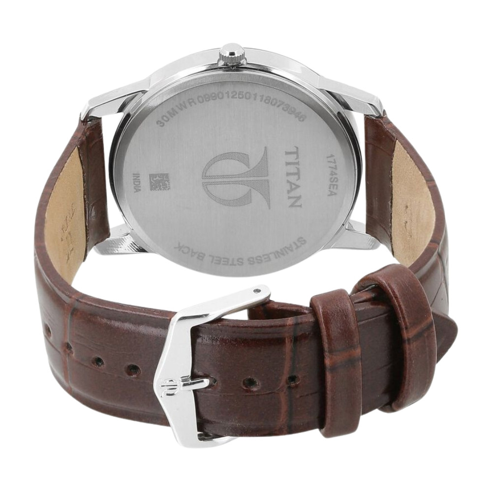 Titan Karishma Zing Quartz Analog Brown Dial Leather Strap Watch for ...