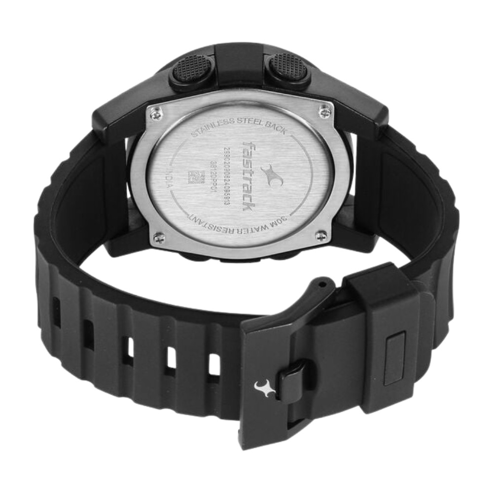 Fastrack StreetStyle Digital Black Dial Black Silicone Strap Watch For ...