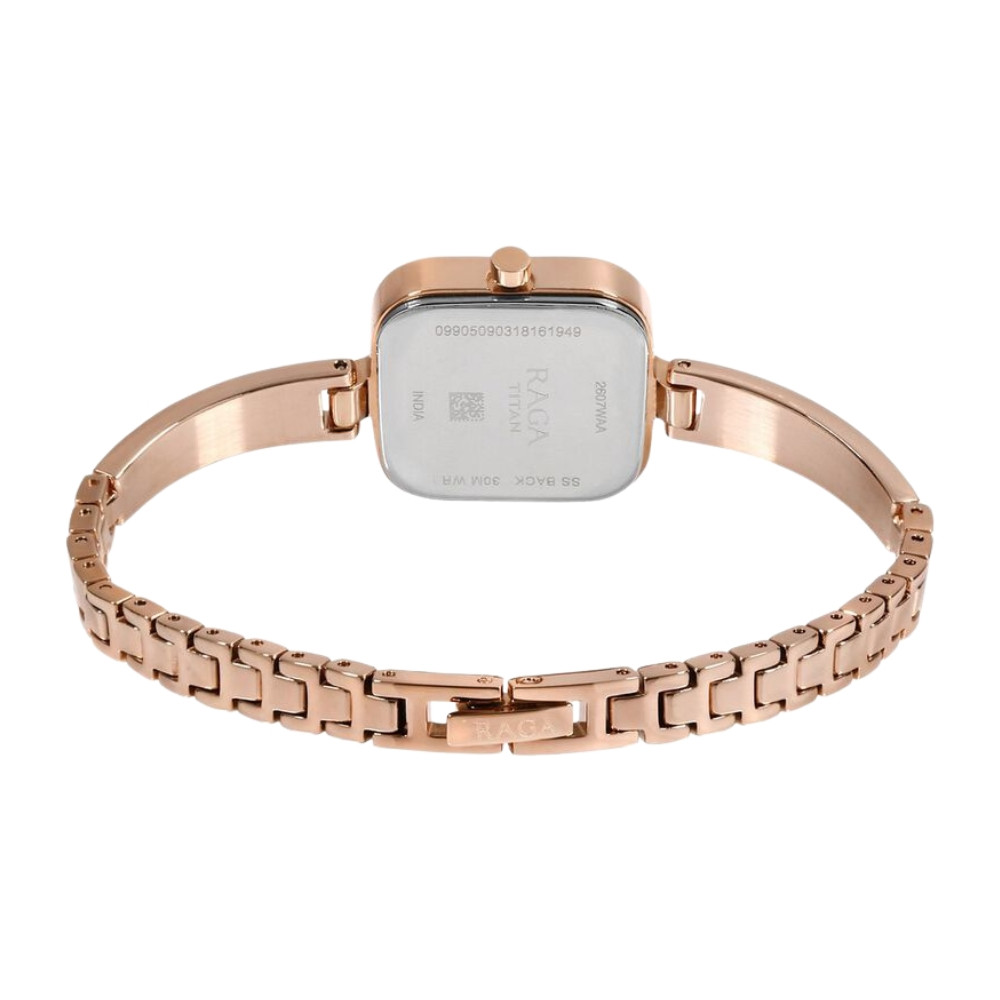 Titan Raga Viva Rose Gold Dial Women Watch With Metal Strap NR2607WM01