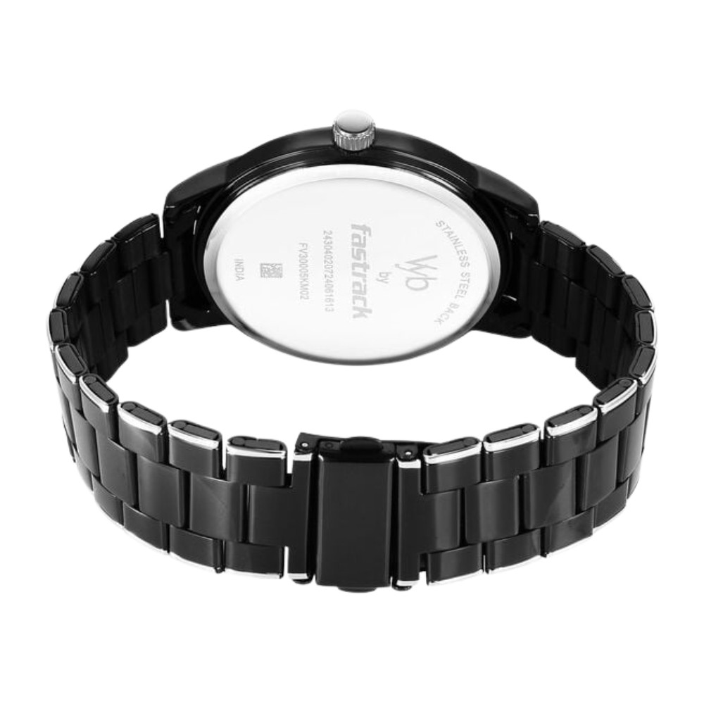 Fastrack Vyb Phantom Quartz Analog Black Dial Two Toned Metal Strap ...