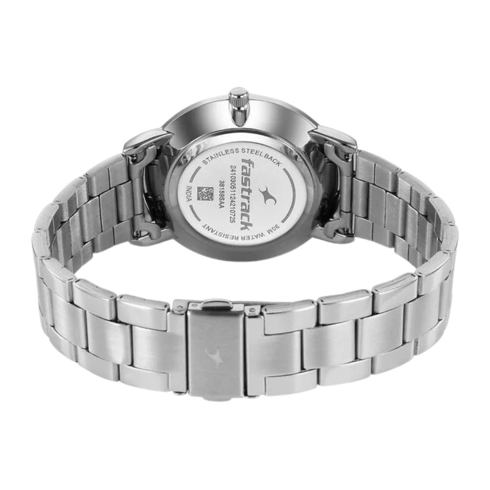 Fastrack Stunners X Quartz Analog Green Dial Stainless Steel Strap ...