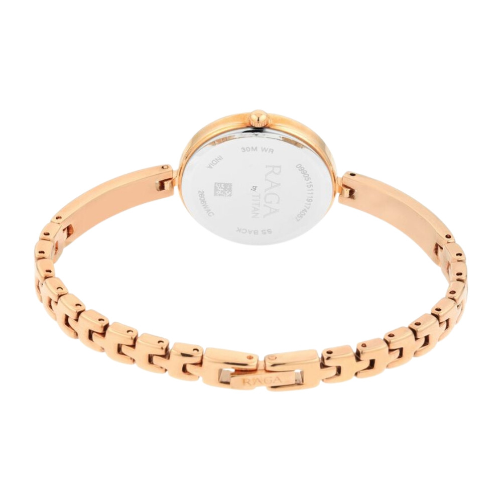 Titan Raga Viva Rose Gold Dial Women Watch With Metal Strap NR2606WM07