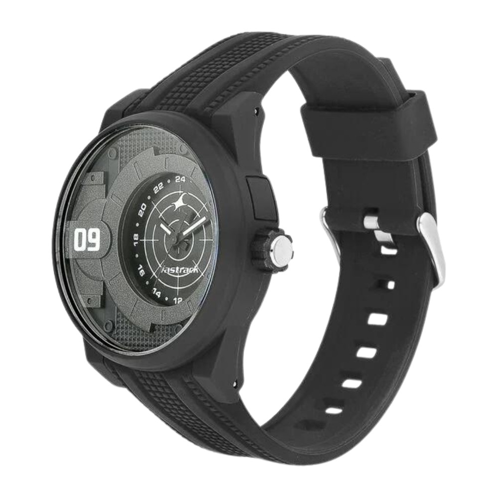 Fastrack Trendies Quartz Analog Black Dial Silicone Strap Watch for ...